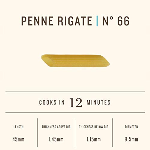 Rummo Italian Pasta GF Penne Rigate No.66, Always Al Dente, Certified Gluten-Free (5 Pack, 12 Ounce Each)