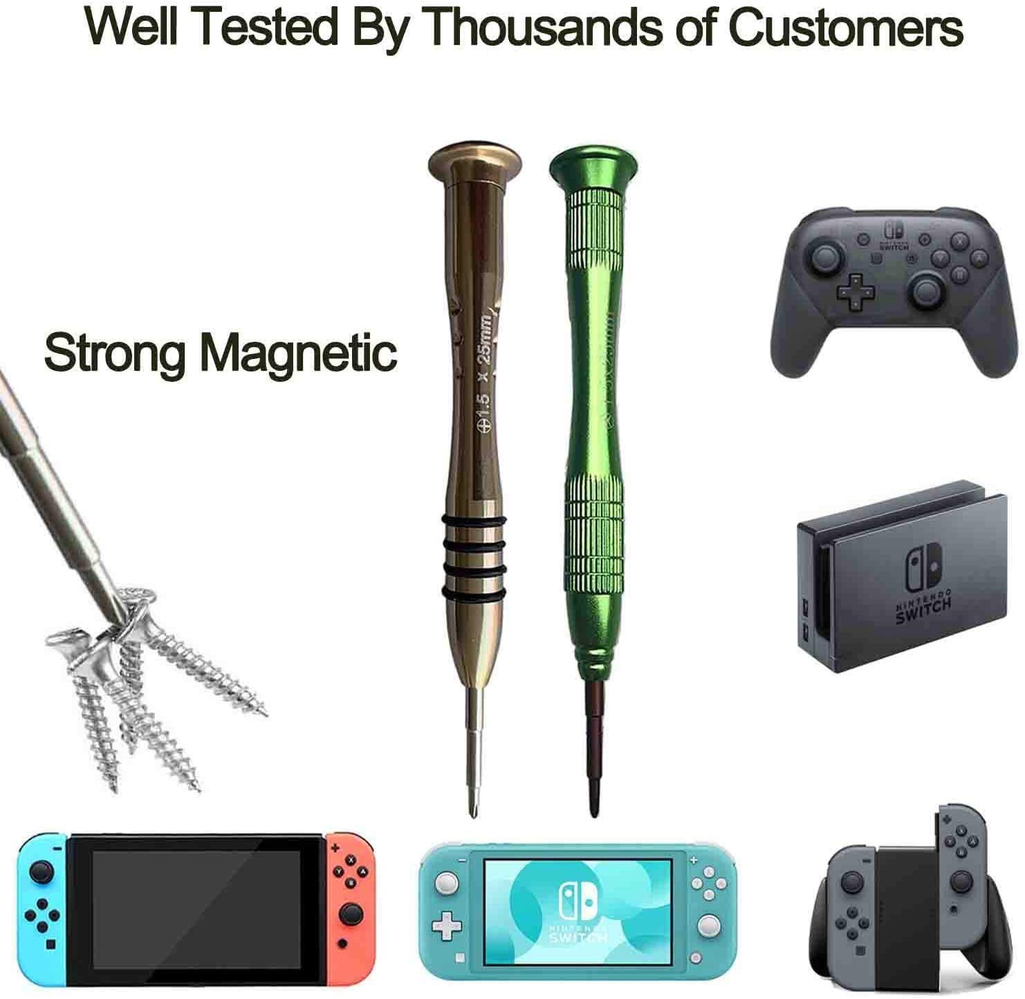 YOOWA Triwing Screwdriver for Nintendo Switch Set Repair Tool Kit Y00 and PH000 Phillips Screwdriver for Joy-con Controller, Kickstand Replacement, Game Console Repair and Battery Replacement