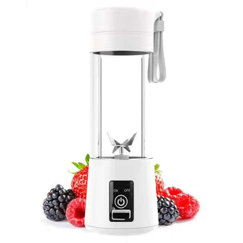 WENPIC GLHDDL-Portable Blender USB Rechargeable - Portable for Shakes & Smoothies 6 Blades, Fruit Vegetable Juicer Travel Sports Kitchen Mini Blend Jet 2 (Upgraded Version, White)