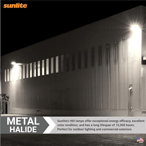 Sunlite 03645-SU MH100/U/MED M90 Metal Halide Lamp, 100 Watts, Pulse Start, Medium Base (E26), ED17, 12,000 Hours Life, 9000 Lumen, Clear Finish, 4000K