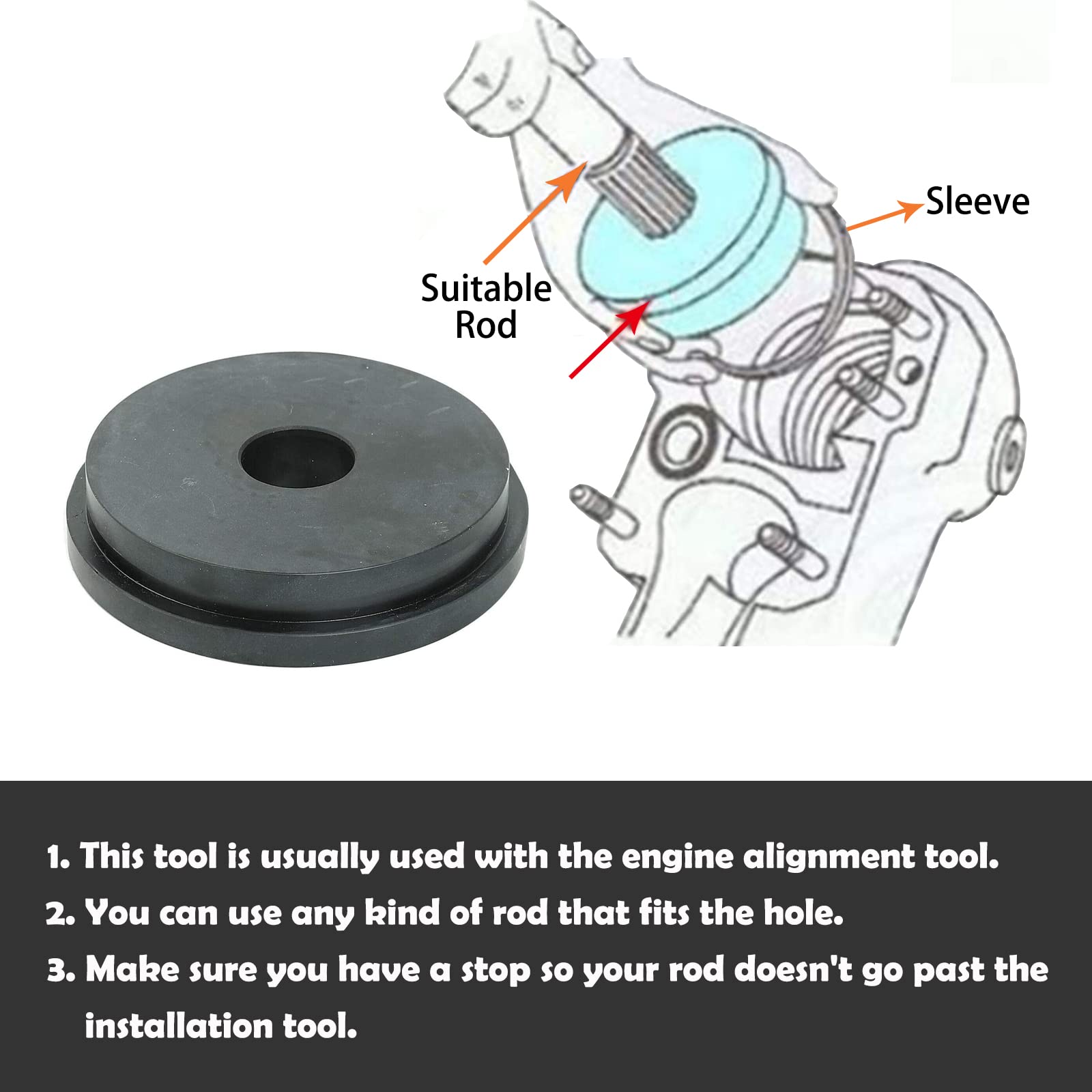 VOWAGH Bellow Retainer Ring Install Driver Tool Compatible with Mercruiser Alpha One Gen Two Bravo Replace Mercruiser 91-818162 Sierra 18-9870