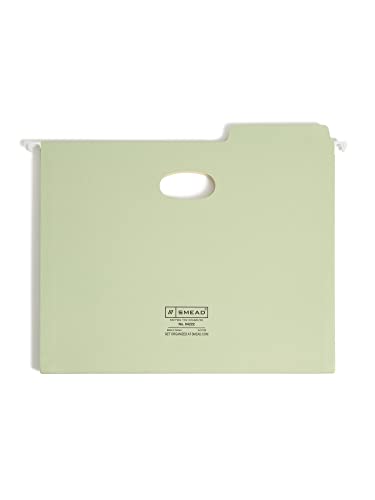 Smead FasTab Hanging Pocket with Full-Height Gusset, 3-1/2" Expansion, 1/3-Cut Built-in Tab, Letter Size, Moss, 9 per Box (64222)