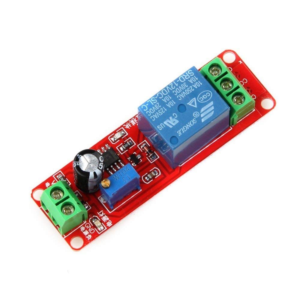 WINGONEER 5Pcs NE555 12V DC Adjustable 0-10 Second Timer Delay Relay Switch Module Shield for Arduino Raspberry Pi
