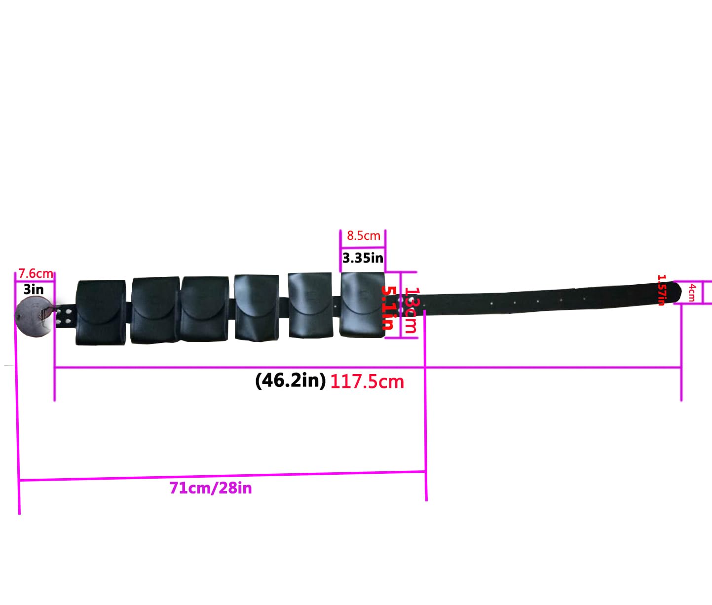 YUNKANGDS Halloween Cos Costume Belt (Black)