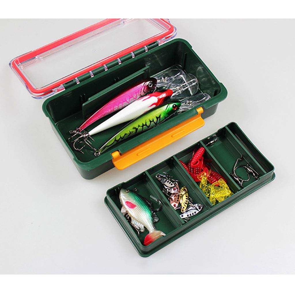 ZHANGJINYISHOP2016 Multifunction Tackle Storage Box Double-Layer Fishing Gear Accessories Box Fish Hook Box Parts Box Storage Box Special Tool Box Plastic Bait Box Excellent Waterproof Performance