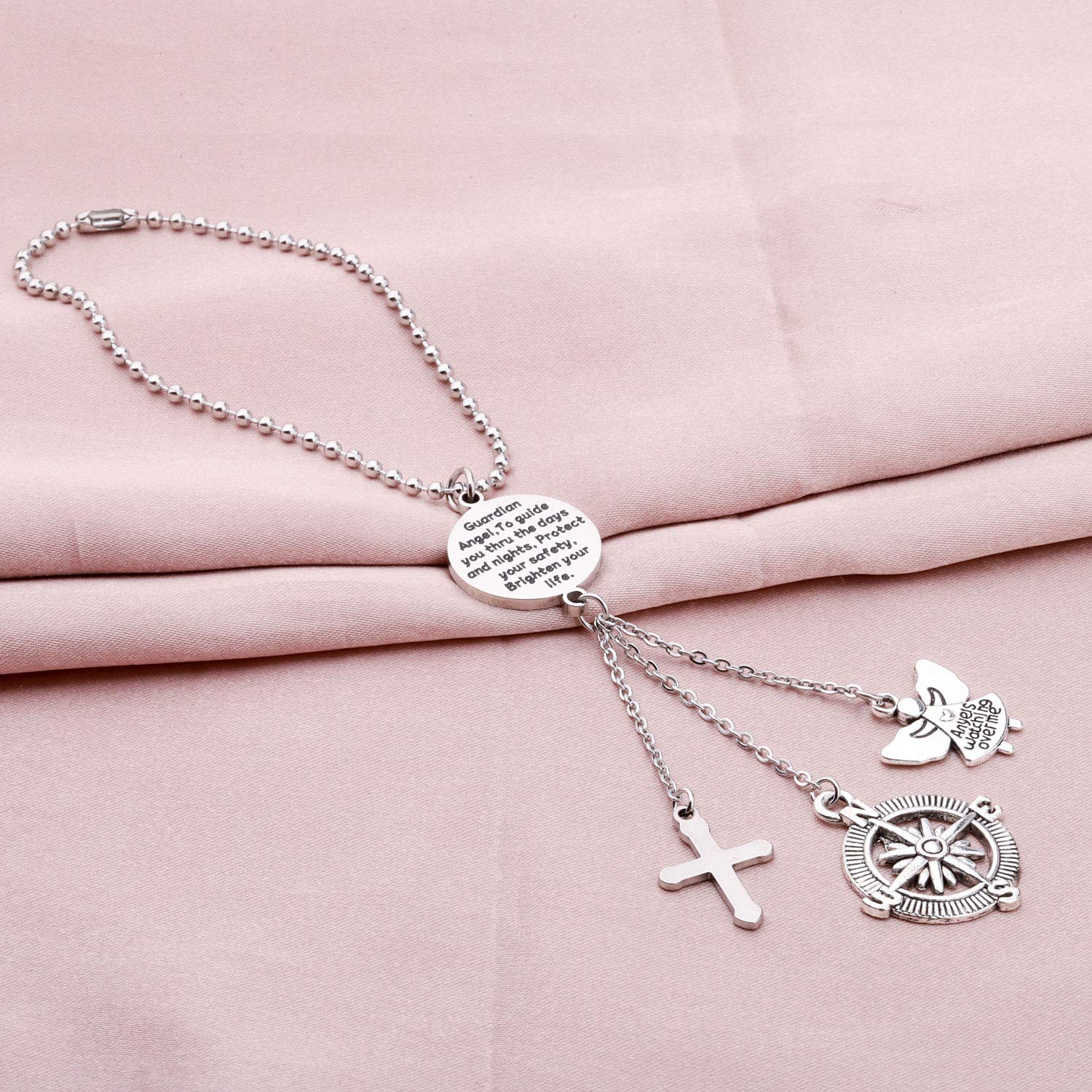 WSNANG Driver Gift Guardian Angel Protect Your Safety Drive Safe Gift (Guardian Angel Charm)