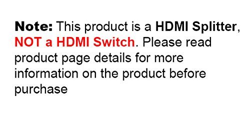 Zettaguard 1 x 4 HDMI Splitter 1 Input 4 Output Digital 1X4 Splitters with Full HD 4K x 2K, 3840 × 2160, 3D Support (ZW140)