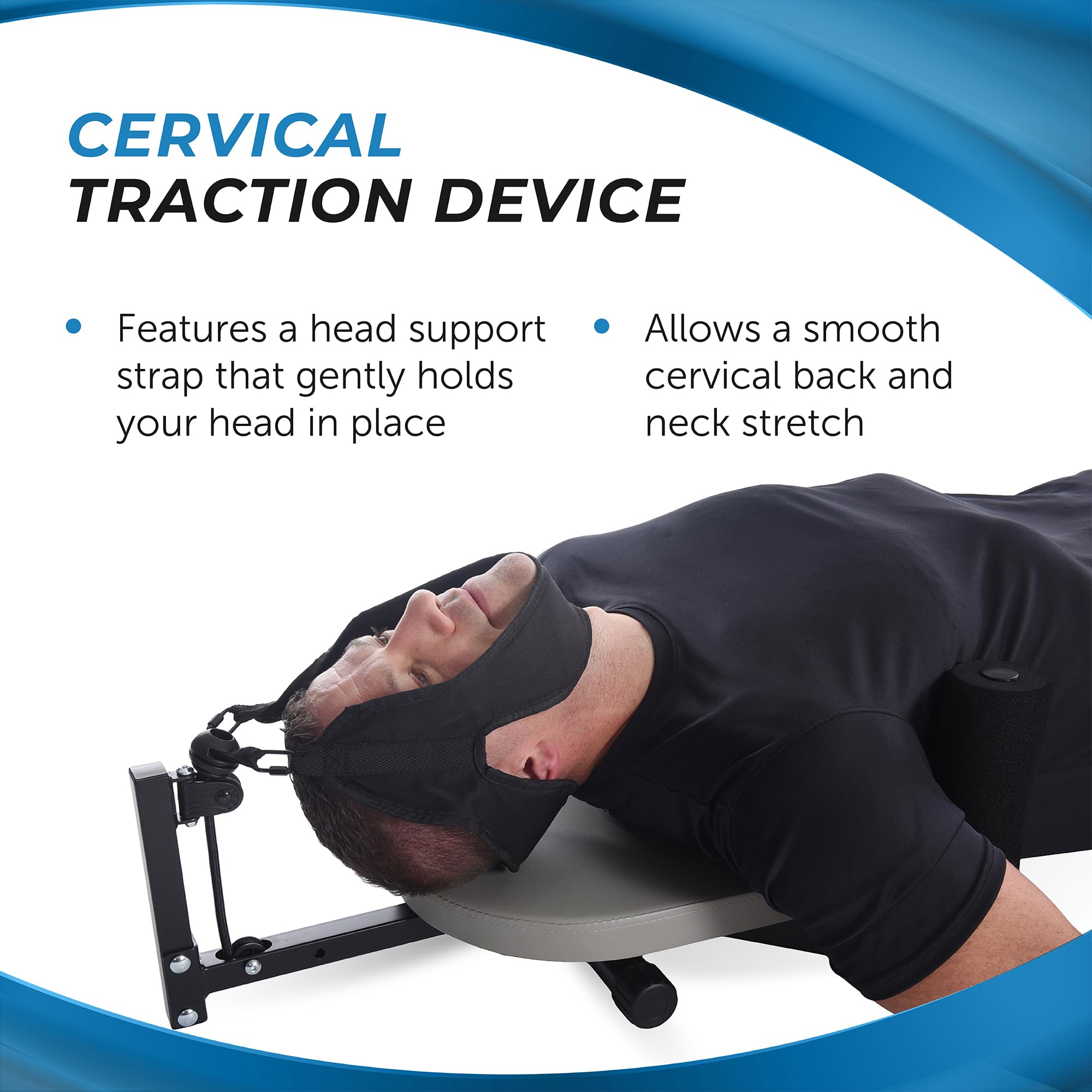Stamina Inline Back Stretch Bench with Cervical Traction - Back Decompression, Neck Stretcher for Tension Relief - Up to 250 lbs Weight Capacity