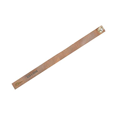 Soft Leather Bracelet with rustic clasp (7-inch wristband) Handmade by Hide & Drink :: Bourbon Brown