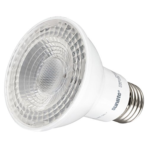 Sunlite 80697-SU LED PAR20 Reflector Light Bulb, 6 Watts (50W Equivalent), 450 Lumens, Dimmable, Energy Star Certified, Spotlight, 1 Pack 40K - Cool White