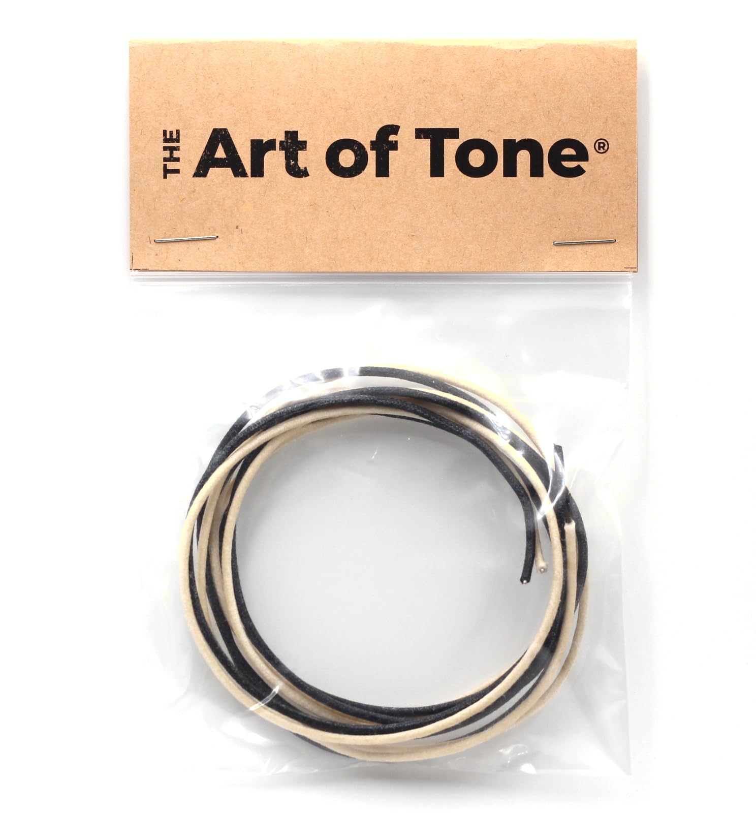 The Art Of Tone Guitar Wire, Hookup Wire, Gavitt Cloth Wire, 22awg Stranded Copper Wire, 3 feet of Each Color Black/White Pushback Wire for Electric Guitar and Other Instruments