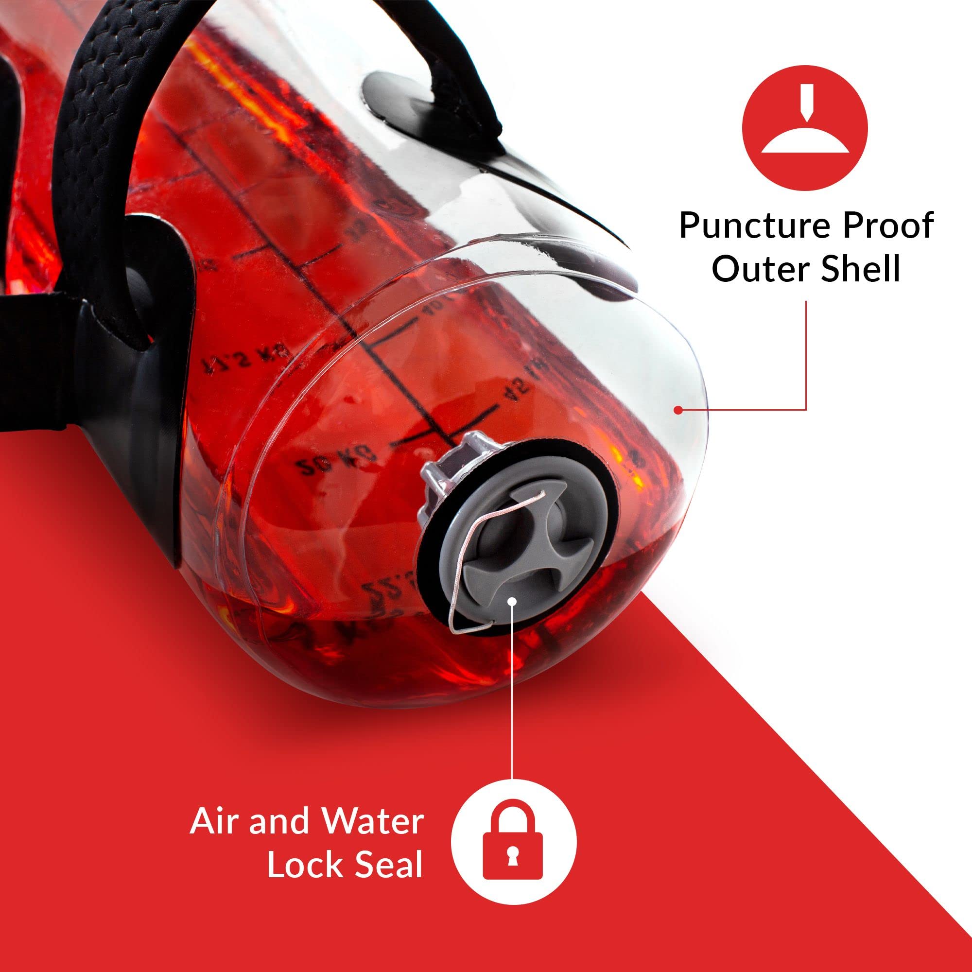 RubberBanditz Water Weight Aqua Bag - Filled Hydro Core Training Bag for Balance, Strength Functional Fitness Training -Exercise Sandbag Alternative Power Water Weight Bag, Portable Home Gym Equipment