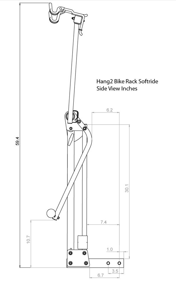 Softride Hang2, 2-Bike Hitch Mounted Rack for 2" and 1.25β, Swings Down with Bicycles Loaded, Allows Trunk, Hatch, or Tailgate Access. Cars, SUVs, Vans, or Trucks (27041)