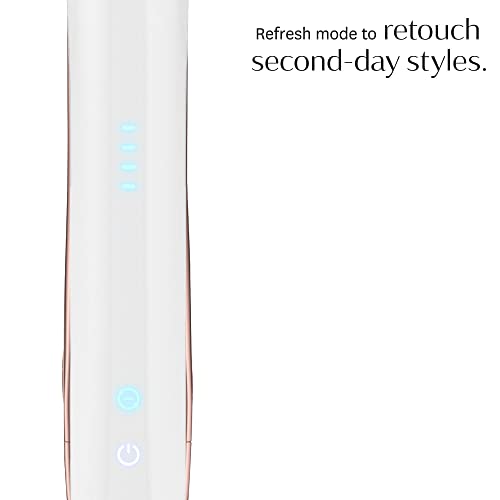 T3 Lucea ID Digital Ceramic Flat Iron with Touch Interface Interactive HeatID Technology for Automatic Heat Setting Personalization, White/Rose Gold, 1"