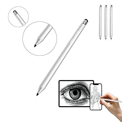 Tek Styz Pro Stylus Capacitive Pen Upgraded Works for Plantronics BackBeat FIT 3100 with Custom High Precision Touch Full Size 3 Pack! (Silver)