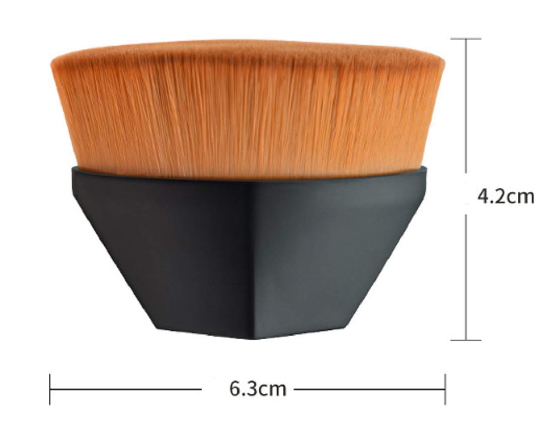 Xinfenglai Diamond-shaped Makeup Brush, Liquid Foundation Brush, Used To Mix Liquid Or Flawless Powder Cosmetics, And Comes With A Protective Cover (Black)