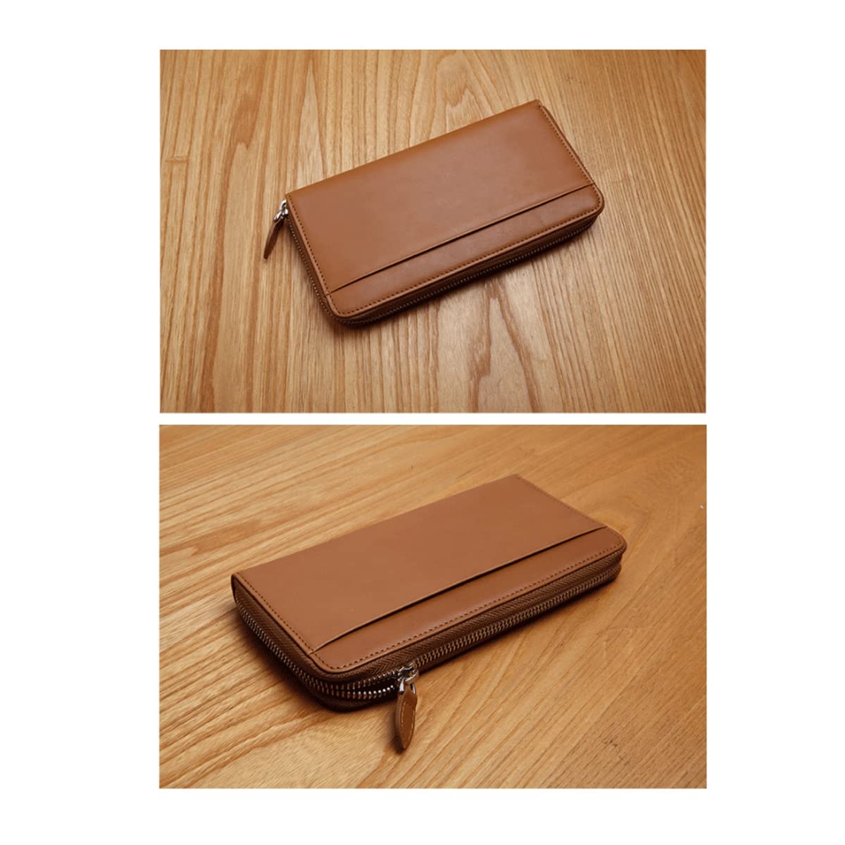 ZEBFYM Wallets for Men, Card Cases & Money Organizers, Multifunction Cowhide Wallets, Genuine Leather Business Wallets (Color : A)