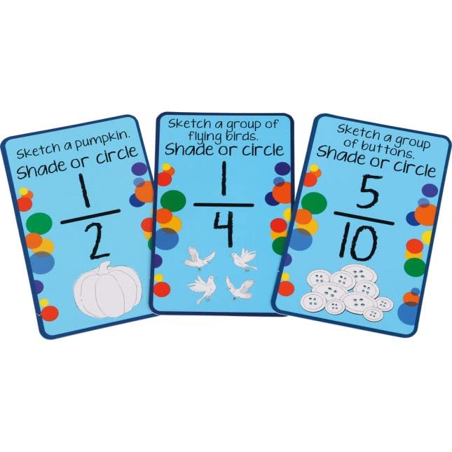 Really Good Stuff Sketch-A-Fraction Cards - 50 Cards