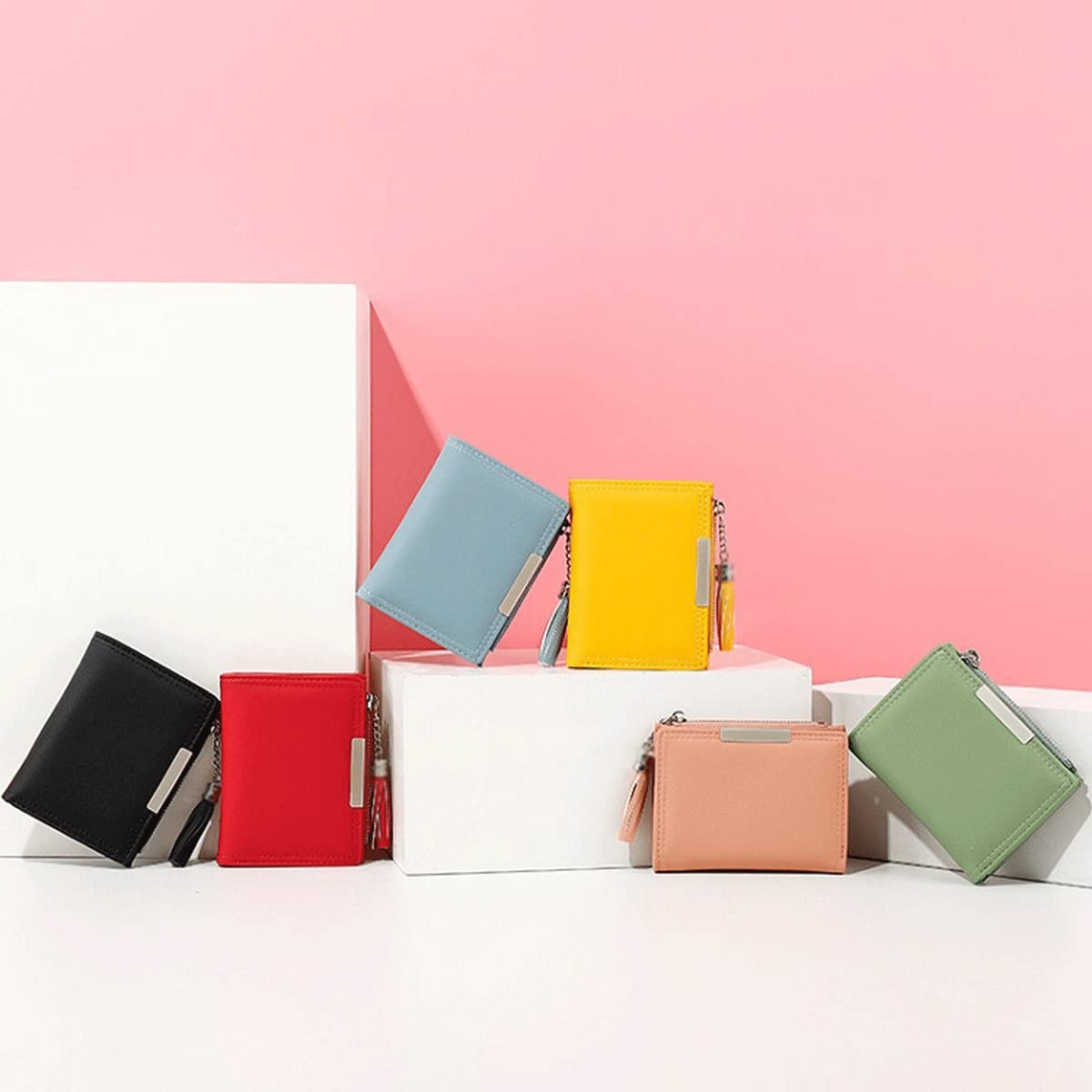 ZEBFYM Women's Wallets, Card Cases & Money Organizers, PU Leather Small Wallets (Color : Black)