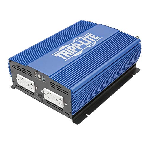 Tripp Lite 3000W Power Inverter, Heavy-Duty Power Inverter with 4 AC 2 USB Outlets, 2.0A Battery Cables (Pinv3000)