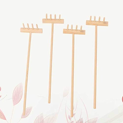STOBOK Mini Zen Garden Rake Tool Zen Garden Sand Bamboo Tabletop Meditation Feng Shui Decor 4pcs