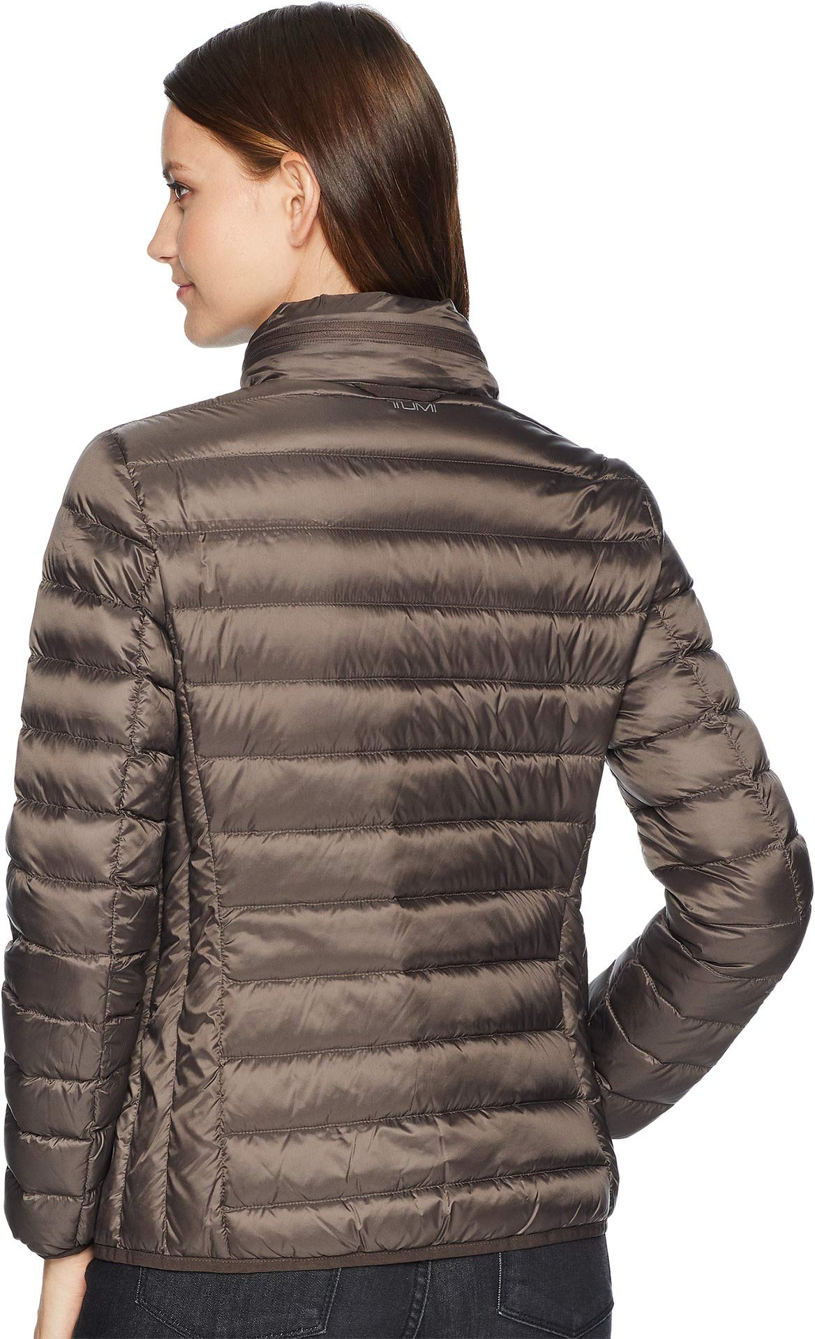 TUMI Clairmont Packable Travel Puffer Jacket Mink LG