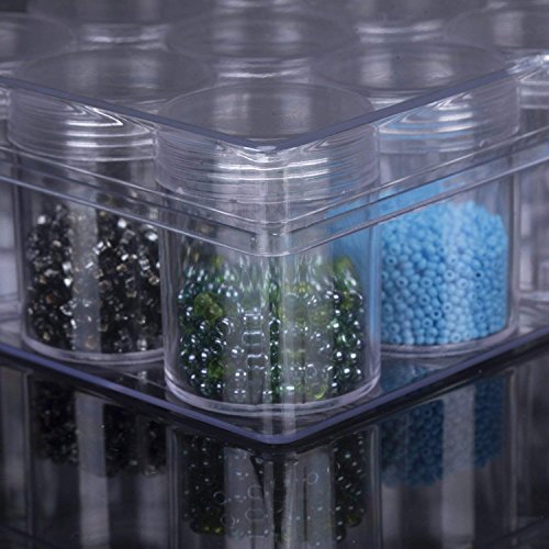 TDOTM 12 Grids Transparent Plastic PS Jewelry Earring Beads Sewing Pills Beads Organizers Storage Bottle(1 Pack)