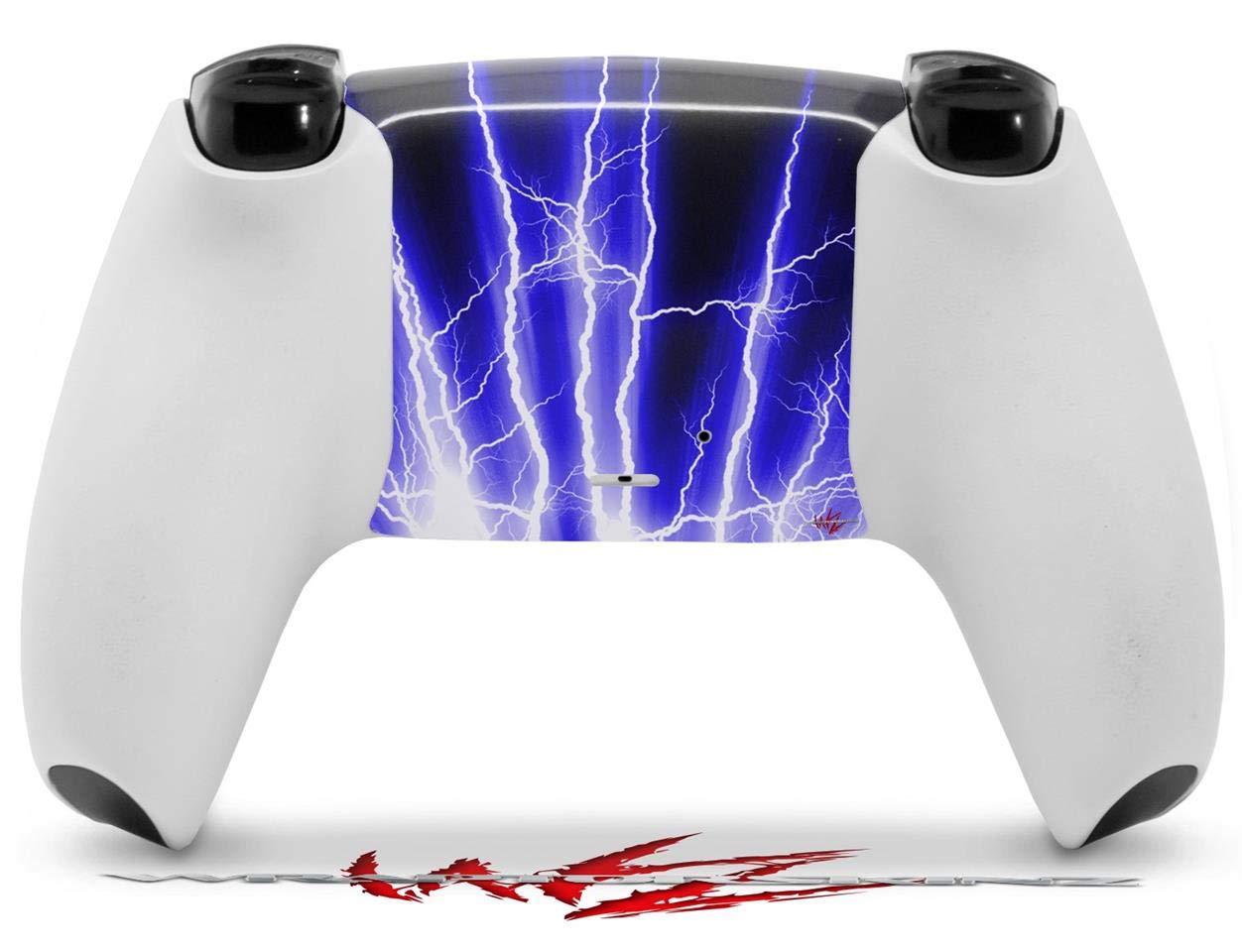 WraptorSkinz Skin Wrap compatible with Sony PS5 DualSense Controller Lightning Blue (CONTROLLER NOT INCLUDED)