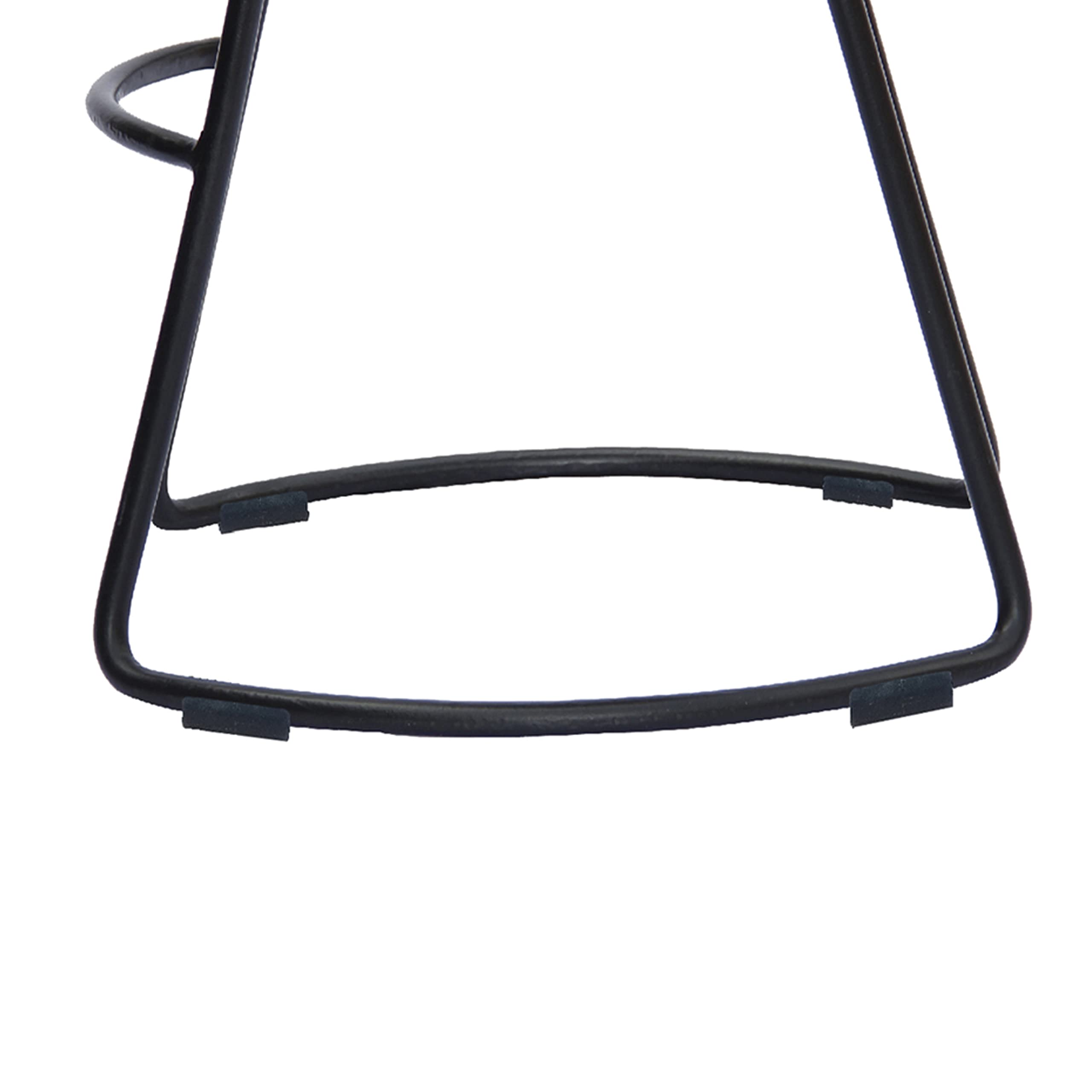 The Urban Port Wooden Saddle Seat Barstool with Tubular Metal Base, Small, 24-Inch