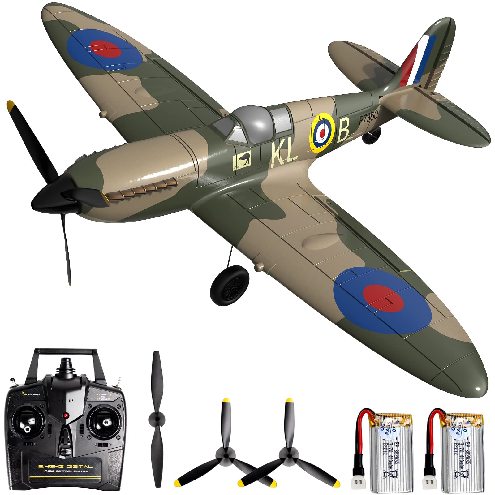 Supdex RC Plane, 2.4GHZ 6-AXIS Gyro Remote Control Airplane 4 Channel to Fly Stunts/One Key Aerobatic/One Key Return/Easy & Ready to Fly,Jet Fighter Toy Gift for Kids and Adults