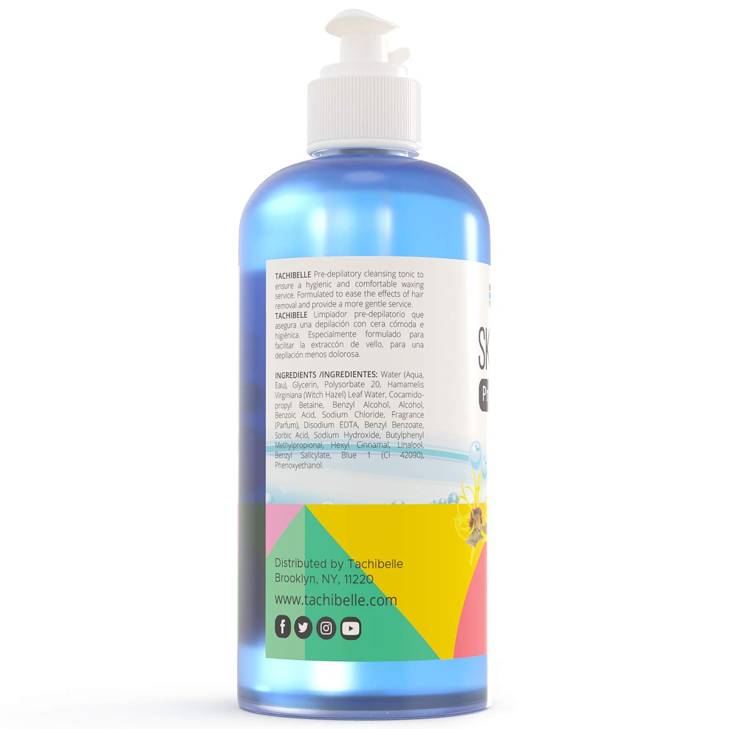 Tachibelle Post-Depilation Set of 2 Wax Remover Oil Enriched with Almond Oil + Skin Cleanser Solution Formulated with Hazel 16oz.