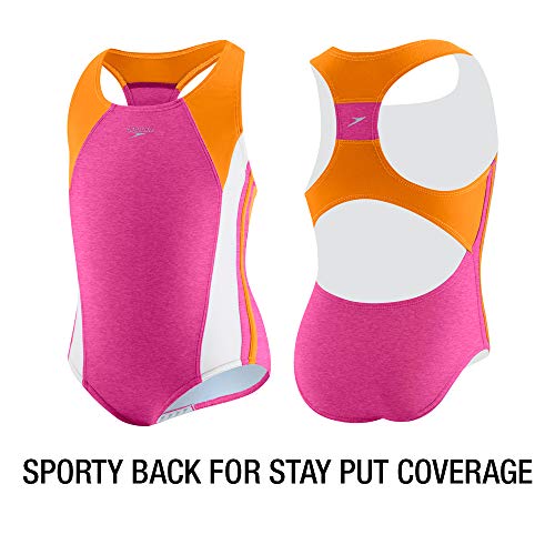 Speedo Girl's Swimsuit One Piece Infinity Splice Thick Strap