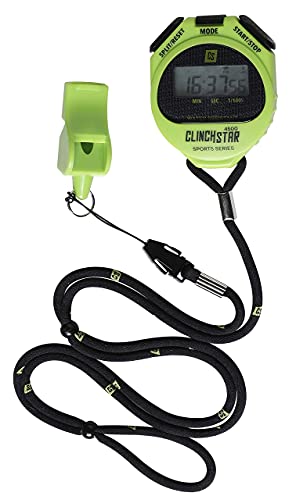 Stopwatch Digital Sports Timer and Whistle Set for Marathon Running for Coaches and Referees