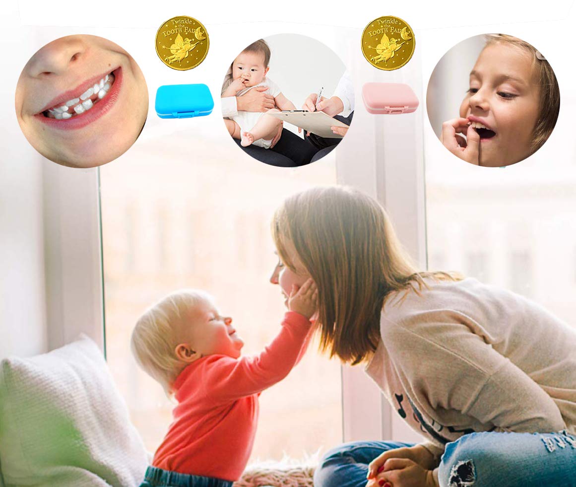 Tooth Fairy Coins Reward Commemorative Coin Collection Experience Gift for Lost Teeth Kids(6pcs)