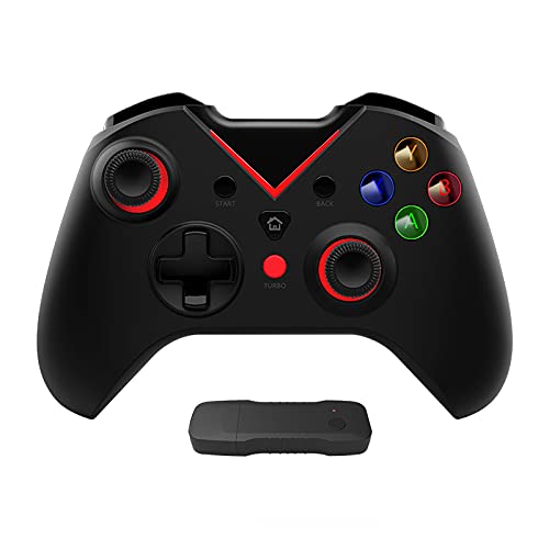 Sollop Wireless Controller for Xbox One, Game Controllers Compatible with Xbox One S, One X, One Elite, PS3, PC(Black)