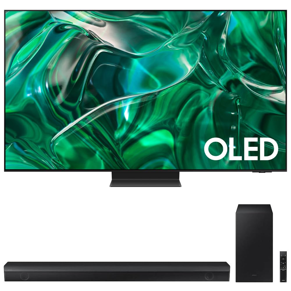 SAMSUNG QN65S95CAFXZA S95C 65 inch HDR Quantum Dot OLED Smart TV Bundle HW-B650 3.1ch Soundbar with Dolby 5.1 DTS Virtual:X (2023 Model)