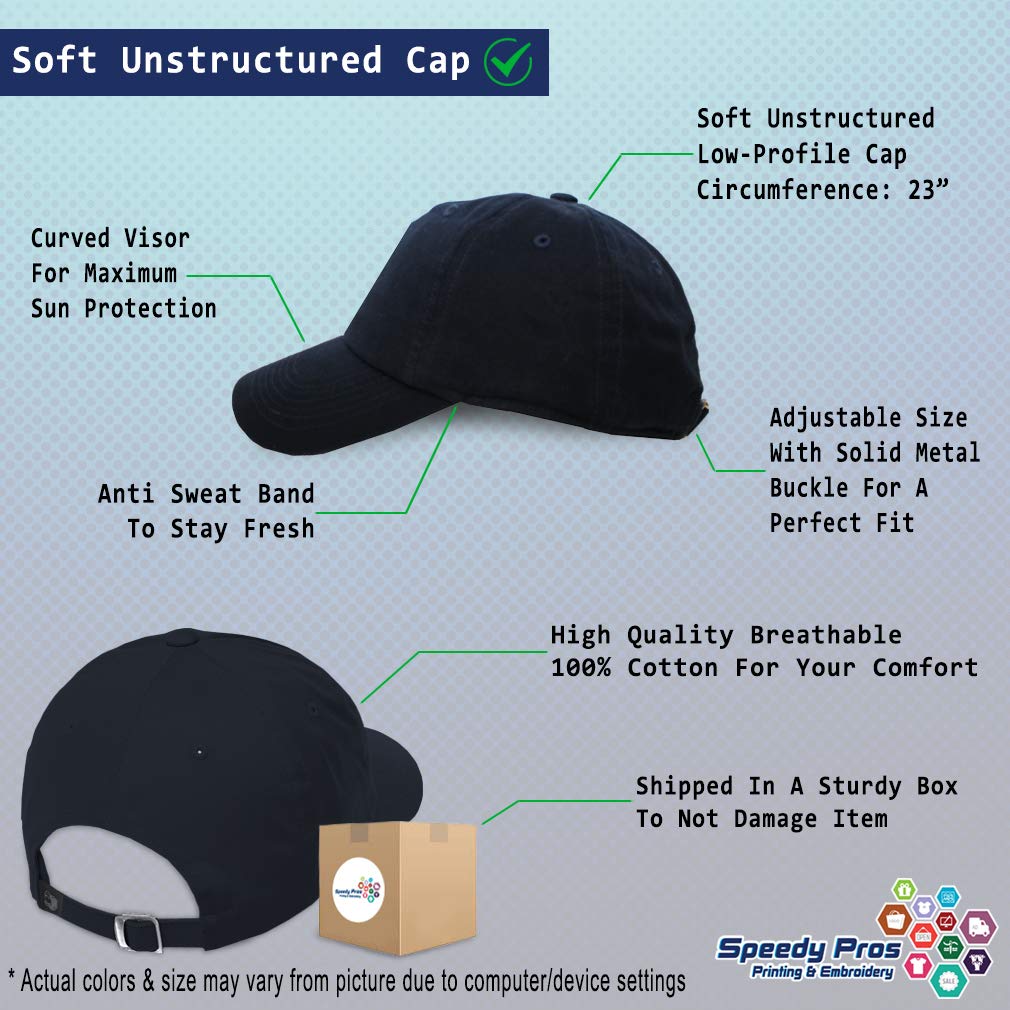 Speedy Pros Soft Baseball Cap Air Force Emblem Embroidery Insignias Air Force Emblem Embroidery Twill Cotton Dad Hats for Men & Women Navy Design Only