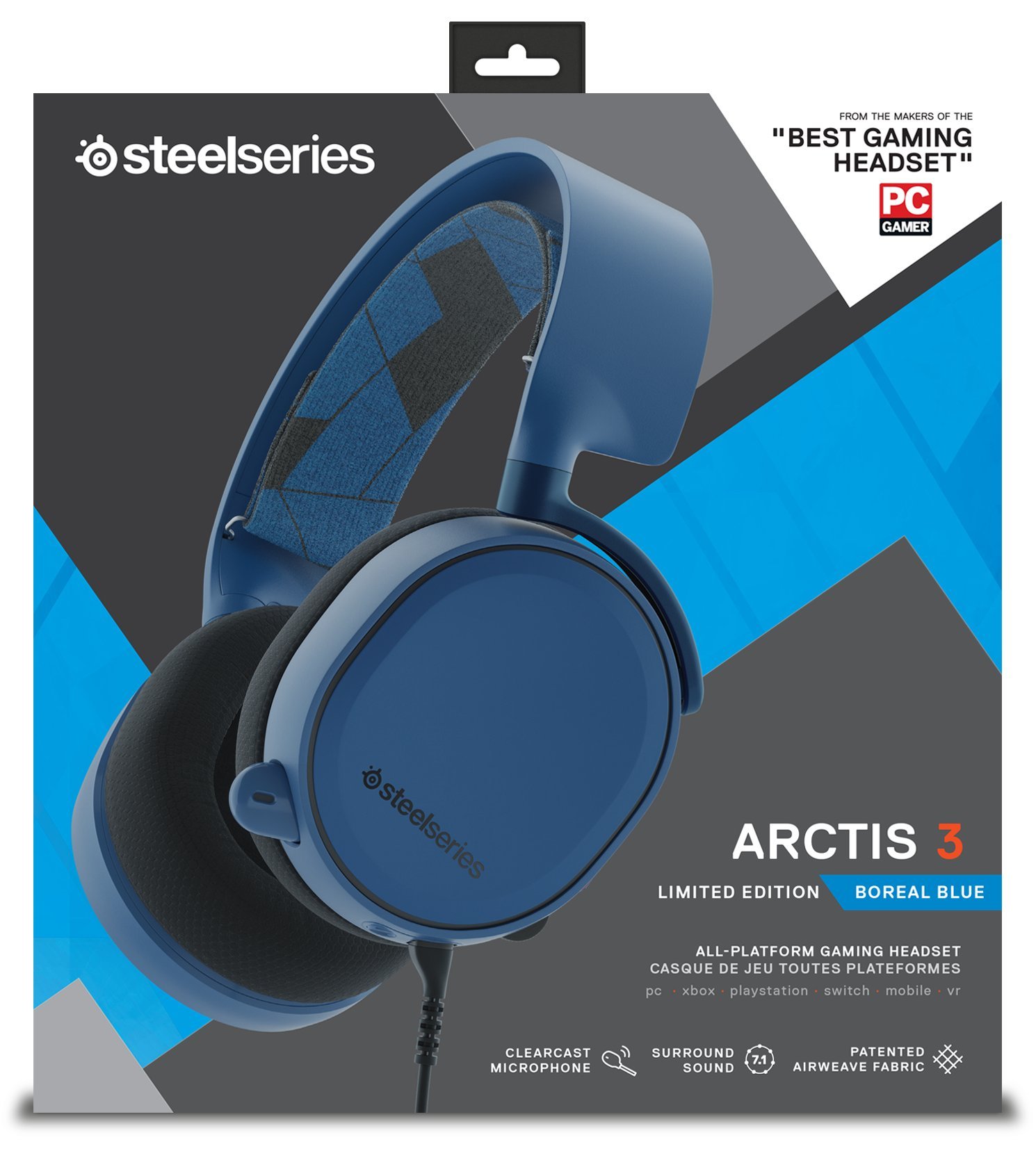 SteelSeries Gaming Headset "Arctis 3" (Boreal Blue)【Japan Domestic genuine products】