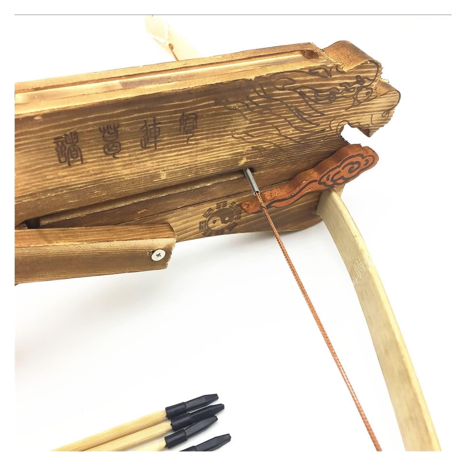 WEGONAUP Wooden Crossbow Shooting Toy Outdoor Shooting Multiple Arrow Repeating Soft Rubber Non - Lethal Arrow