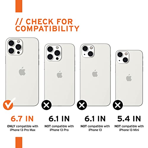 URBAN ARMOR GEAR UAG Designed for iPhone 13 Pro Max Case Clear Translucent Frosted Ice Compatible with MagSafe Rugged Slim Ergonomic Essential Armor Protective Cover, [6.7 inch Screen]