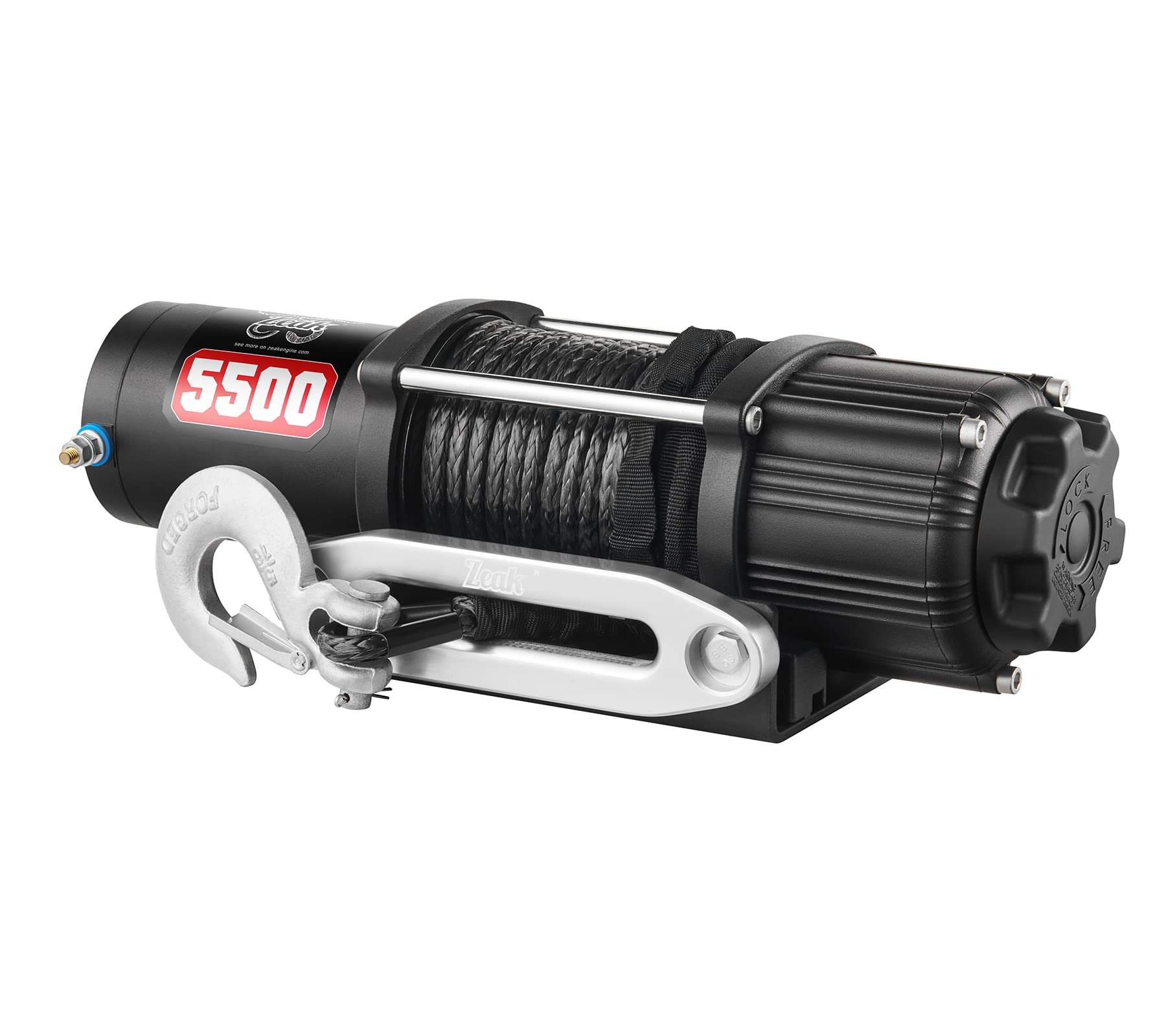 ZEAK 5500 lb Synthetic Rope Winch, with Wireless Remote Bracket, Handlebar Switch, for ATV UTV Powersports Off Road