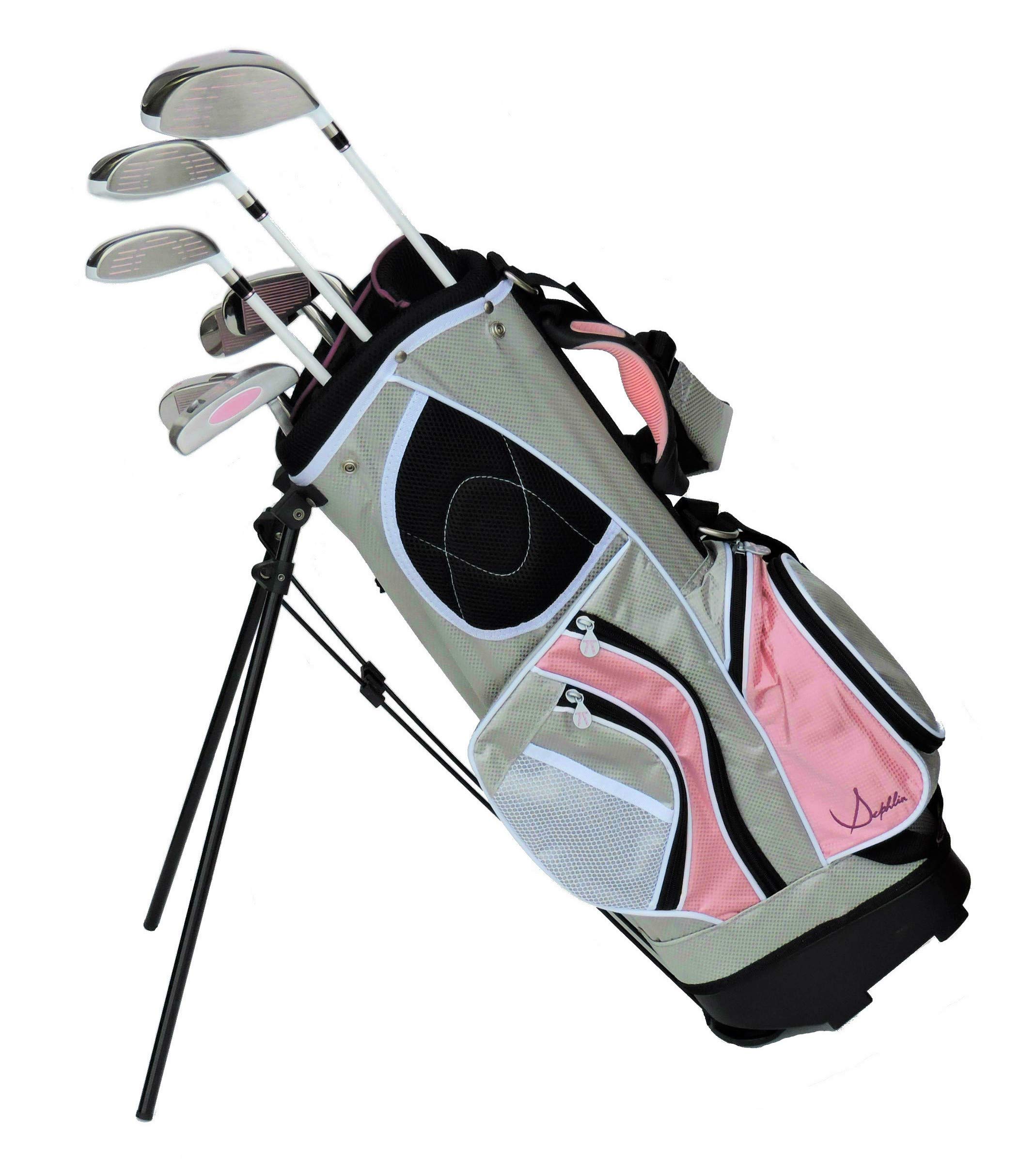 Sephlin - Lady Jayde Pink Girls Left Handed 7 Pieces Golf Club Set & Golf Bag Ages 6-10 2.0