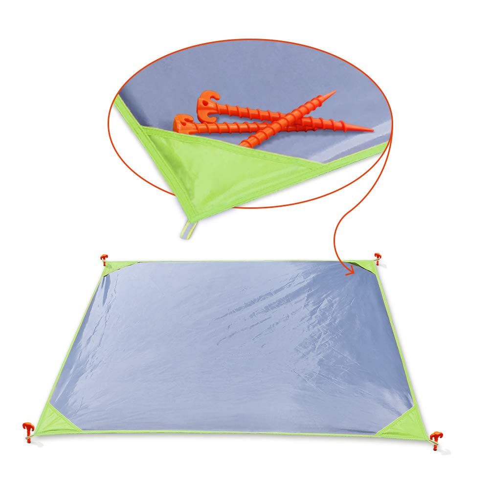 Waterproof Tent Footprint Picnic Mat Beach Blanket Mutifunctional Camping Tarp with Drawstring Bag for Picnic Beach Hiking