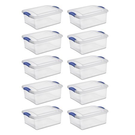 Sterilite 15 Qt Latch Box, Stadium Blue (Available in Case of 10)