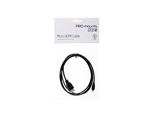 PRO MOUNTS Micro HDMI Cable 5 Ft Compatible with GoPro and Other Action Cameras