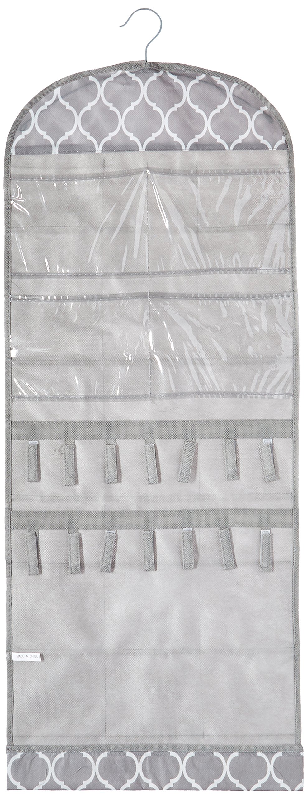 Whitmor Jewelry Organizer-Gray Trellis