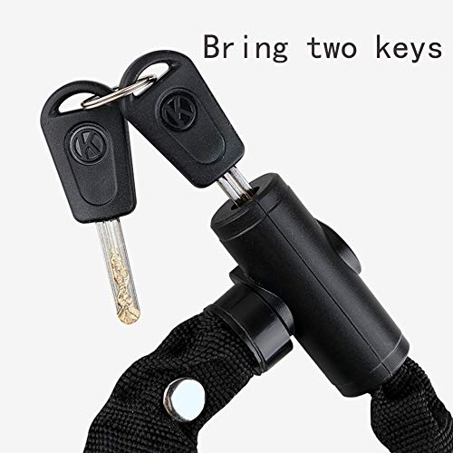 ZHYING Anti Theft Bike Lock with 2 Key,Bicycle Steel Chain,Ring Multipurpose Lock for Scooter,Motorcycles,Helmet,Skateboard