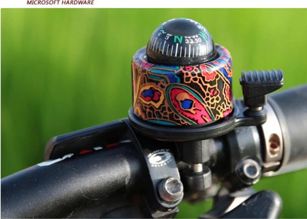 The compass type mini bicycle Original Bicycle Bell Alloy Mini Bicycle Bell Ping Ring Lever Cycle Push Bike Bell