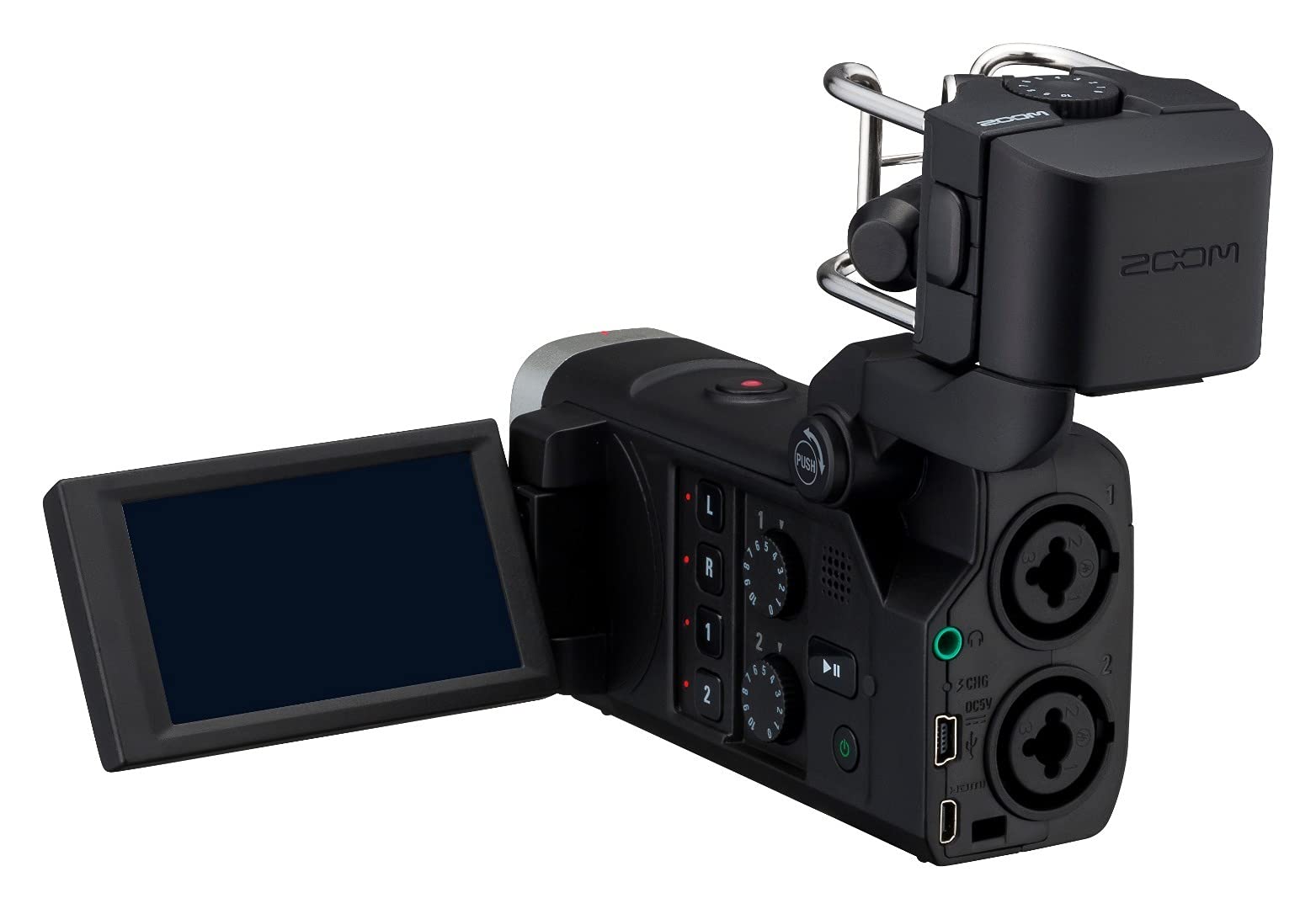 Zoom Q8 Handy Video Recorder with Rechargeable Battery and Spider Tripod Bundle (5 Items)
