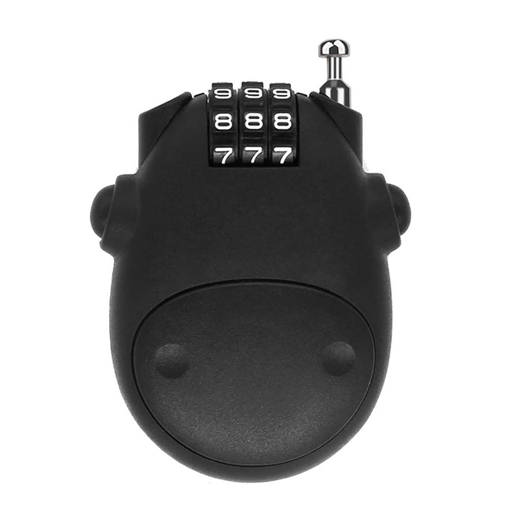 ZHYING Retractable Bicycle Password Lock,Anti Theft Bike Steel Wire Chain with 3 Digits Code,Resettable Combination for Scooter,Motorcycles,etc